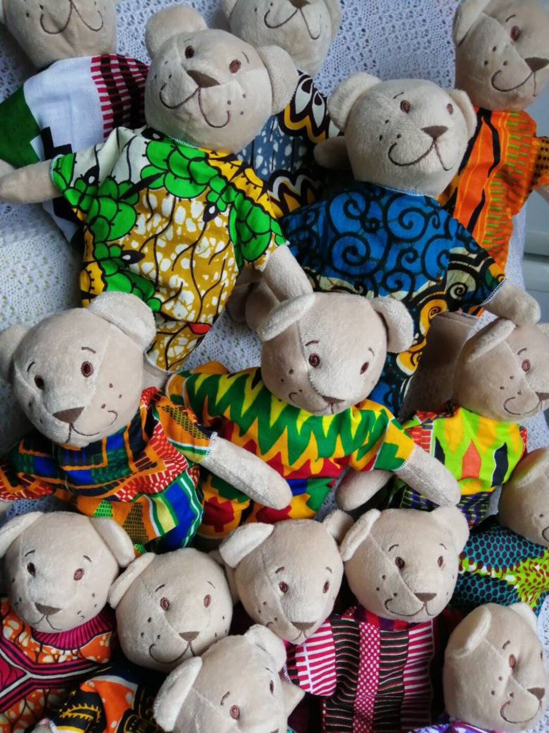 Teddy Plush Bear Crib Toy Baby Shower Gift Baby First Toy in African ...