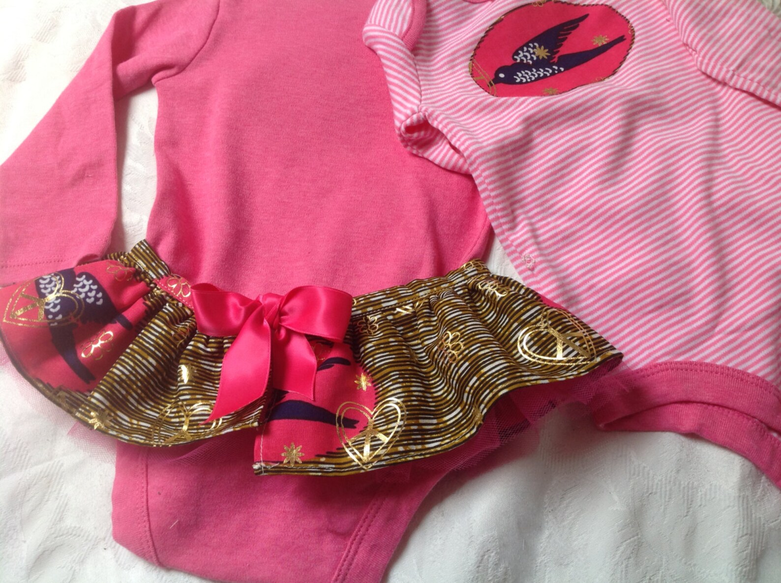 Baby Girl's Tutu Bodysuit With a Detachable Ankara Tutu, Ballerina ...