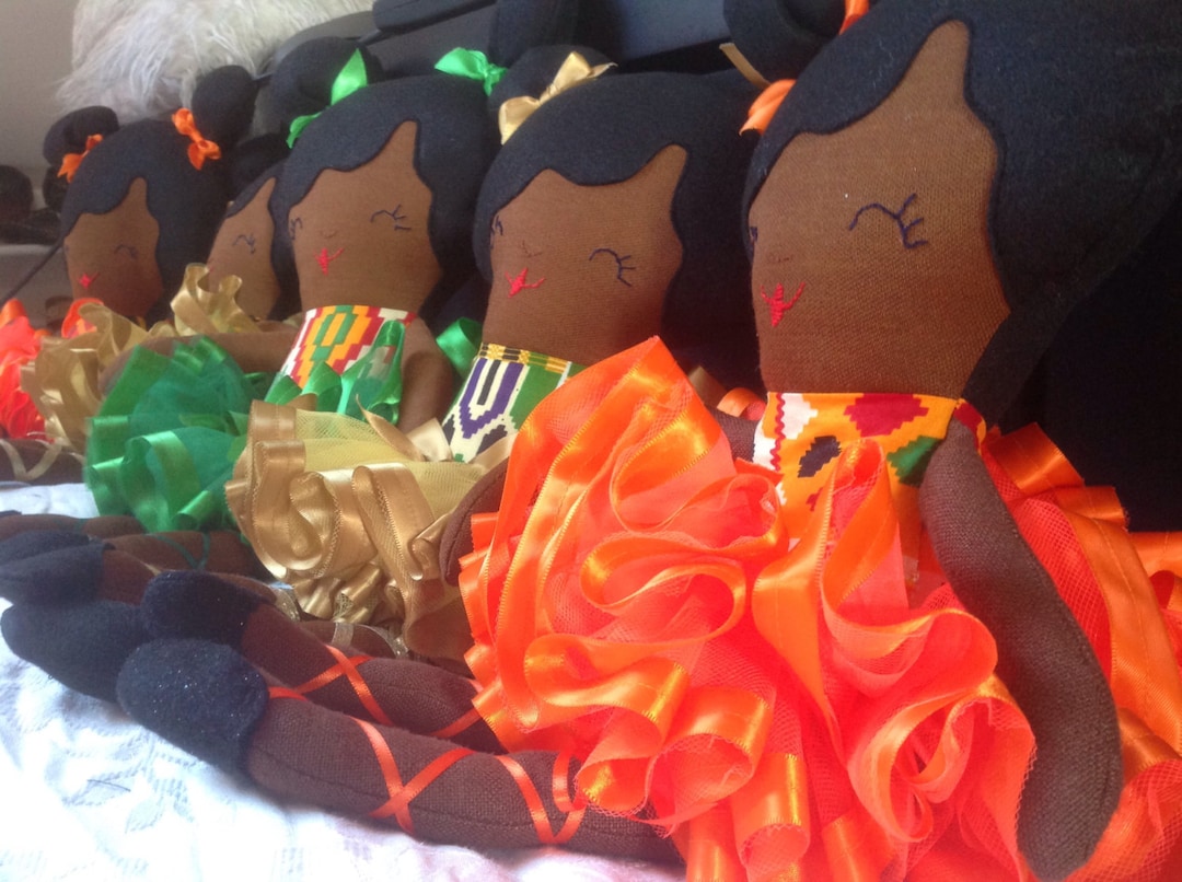 Muñeca de trapo negra Misty ballerina, muñeca suave, muñeca bailarina ...