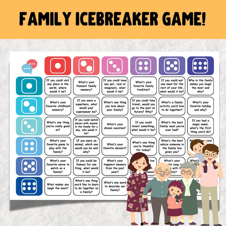 Family Icebreaker Game, Icebreaker Activity, Convo Starters ...