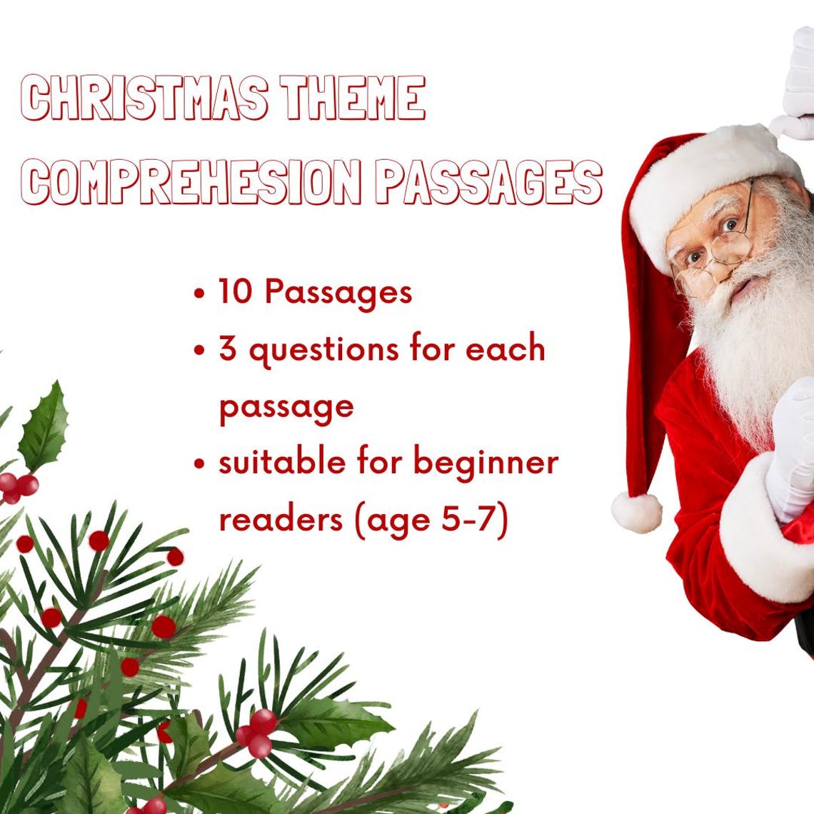 Christmas Reading Comprehension Passages for Kids – 10 Fun ...