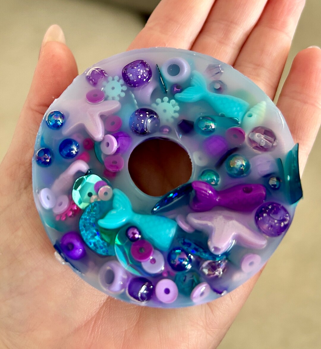 MERMAID Donut Shaped Silicone Picking Pad - Stress and Anxiety Relief ...