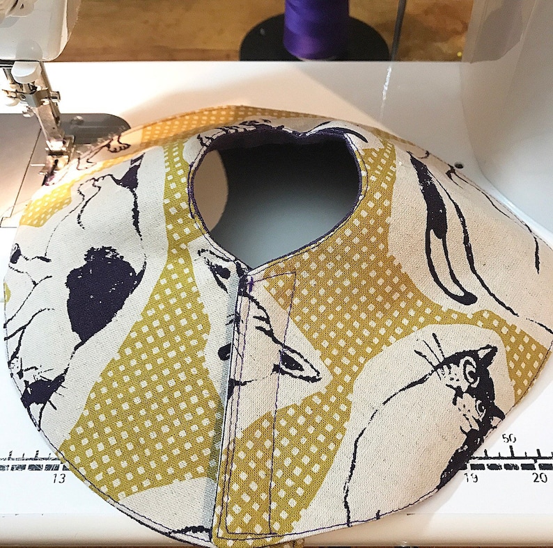 Scribble Cat Cotton Linen Cat Soft Cone Collar/ Cat Cone of - Etsy