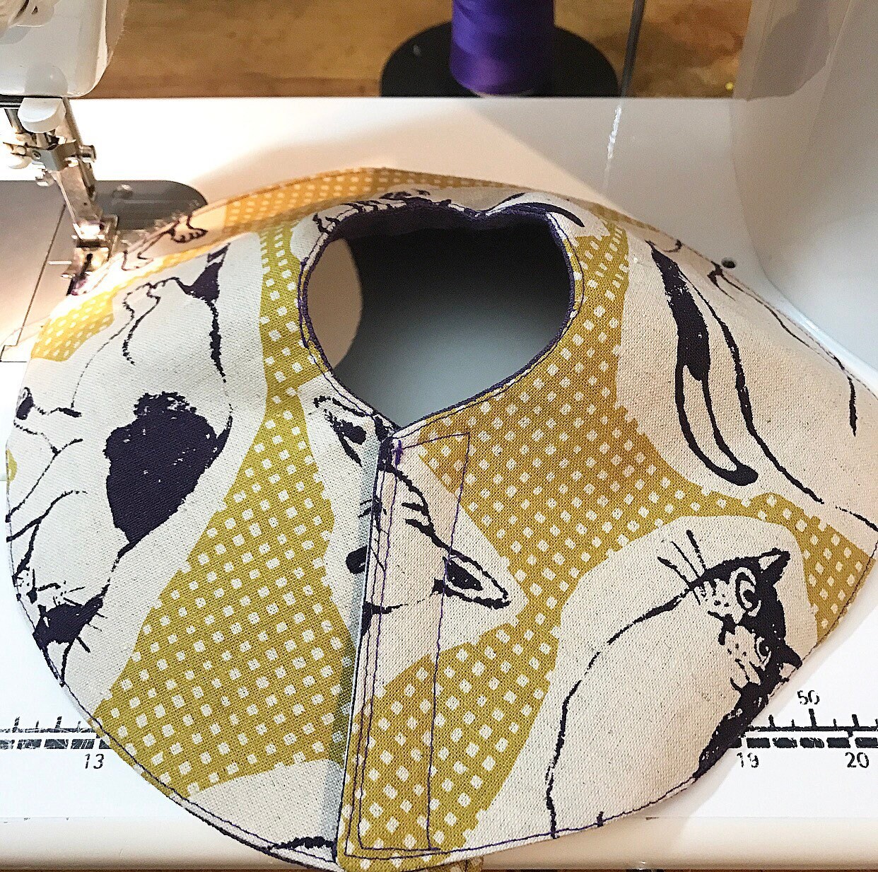 Scribble Cat Cotton Linen Cat Soft Cone Collar/ Cat Cone of - Etsy