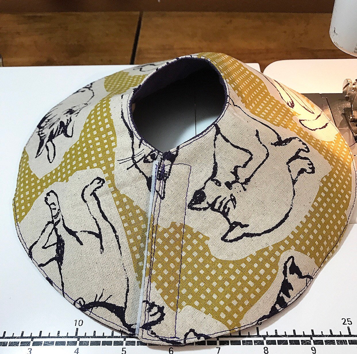 Scribble Cat Cotton Linen Cat Soft Cone Collar/ Cat Cone of - Etsy