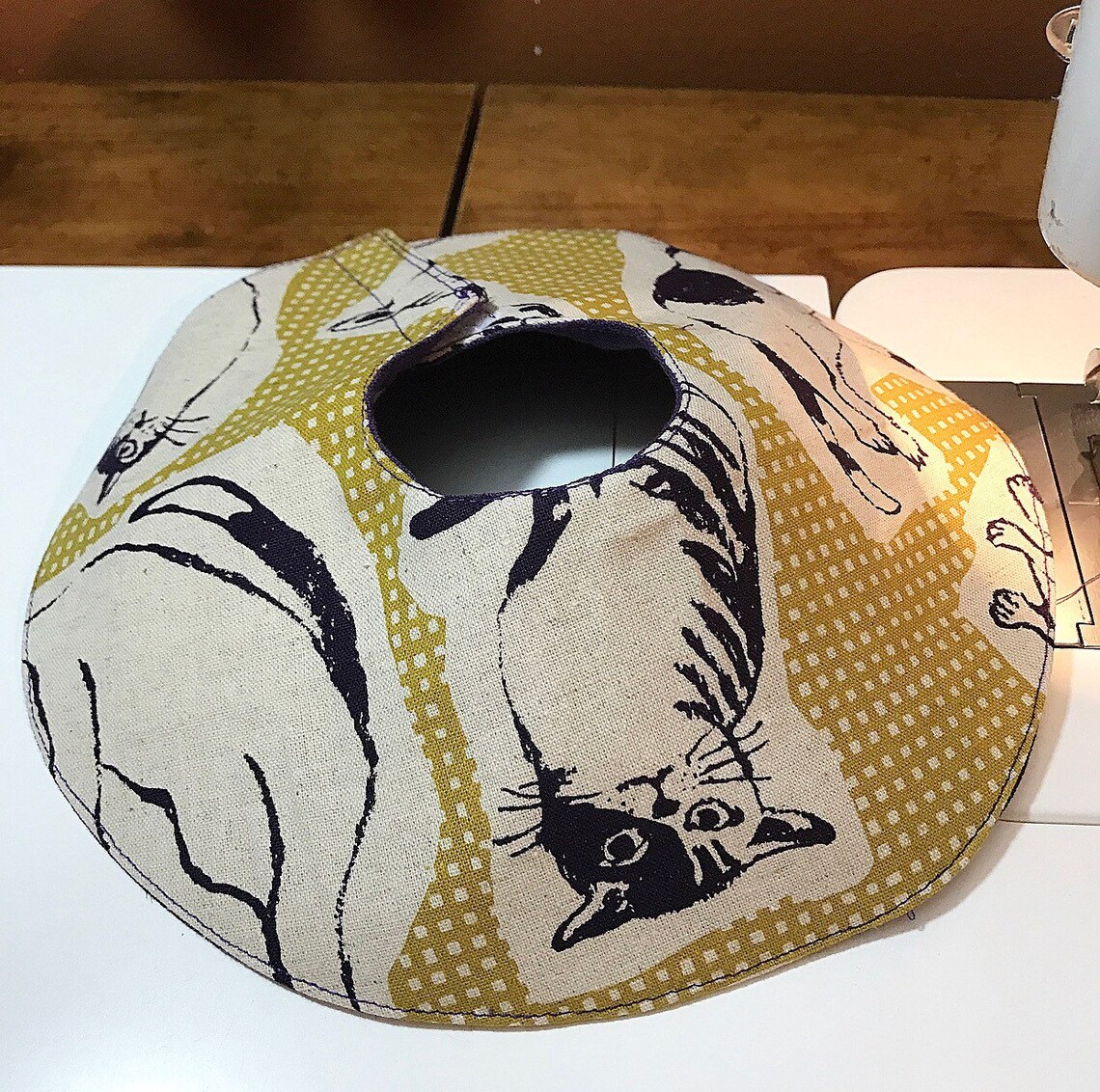 Scribble Cat Cotton Linen Cat Soft Cone Collar/ Cat Cone of - Etsy