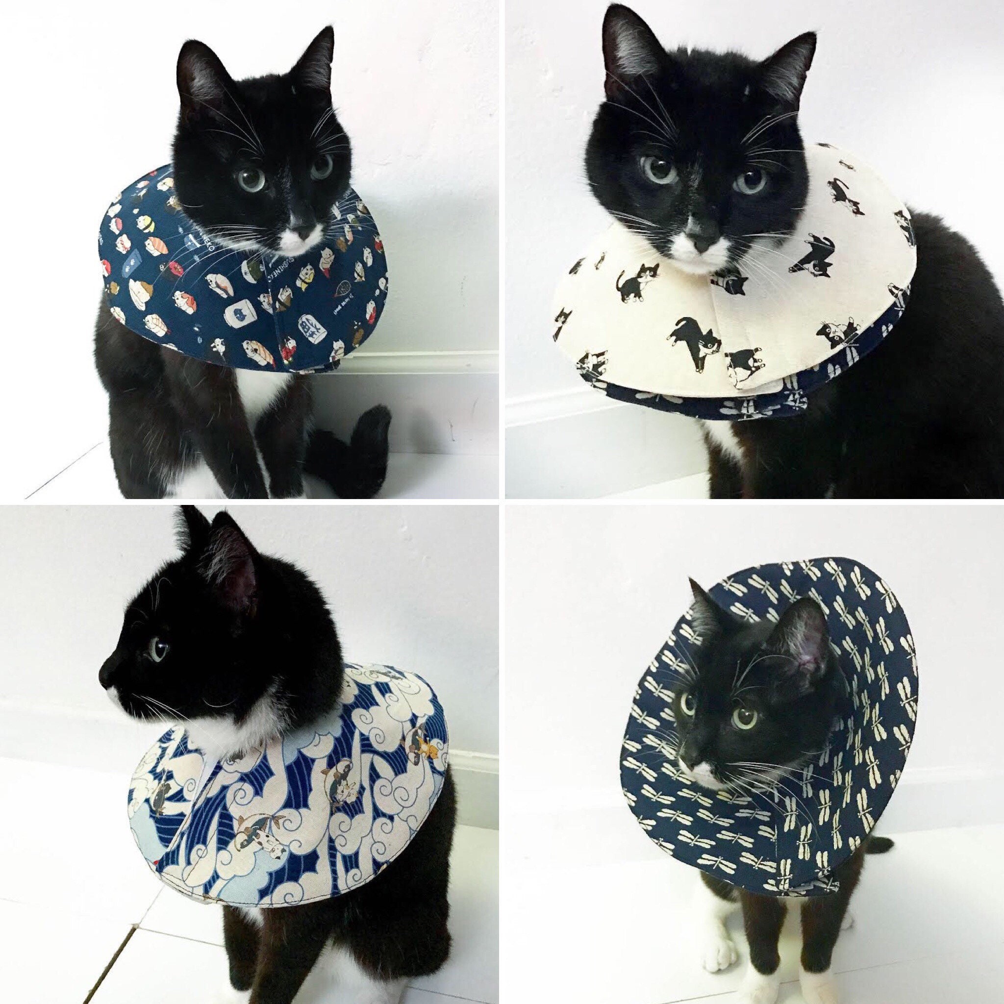 Green Cat Comic Book Cotton Cat Soft Cone Collar/ Cat E Collar ...