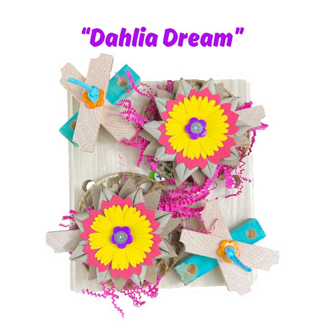 Interchangeable/refillable- "dahlia Dream" Cage Mount Foraging Toy for ...