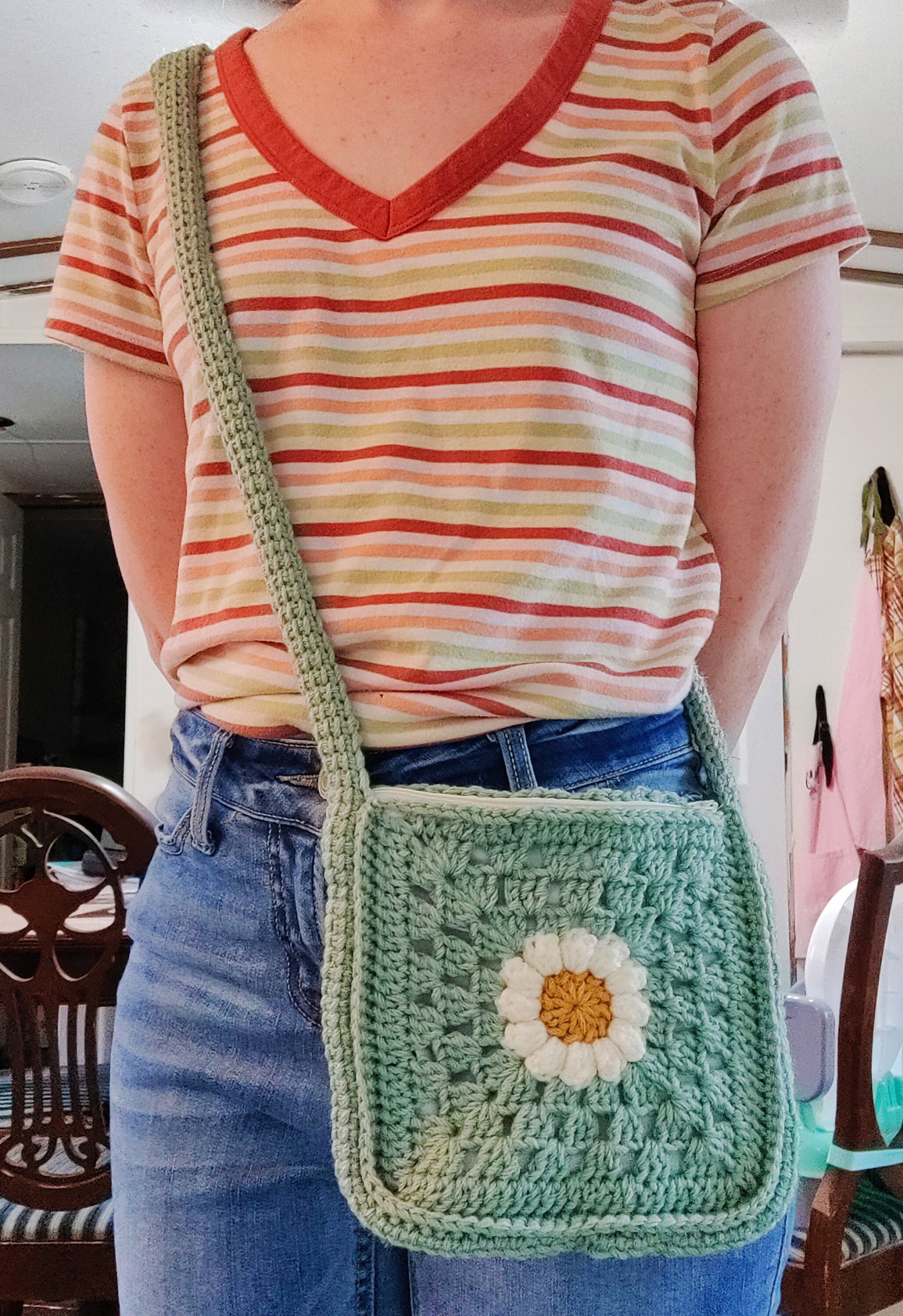 Daisy Square Bag Crochet Pattern - Etsy