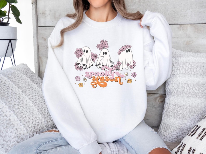 Cute Flower Ghost PNG ONLY Digital Download, Cricut Silhouette Designs ...