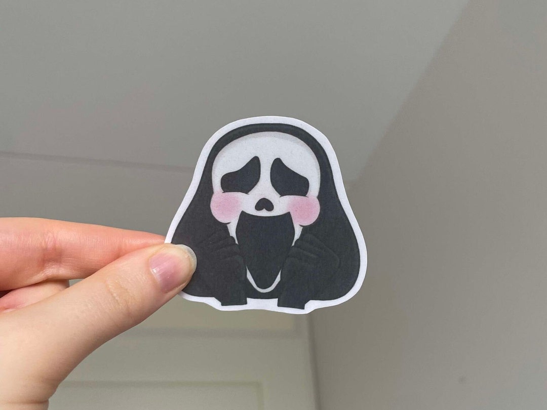 Halloween Kawaii Matte Ghost Face Sticker, Spooky Stickers, Cute ...