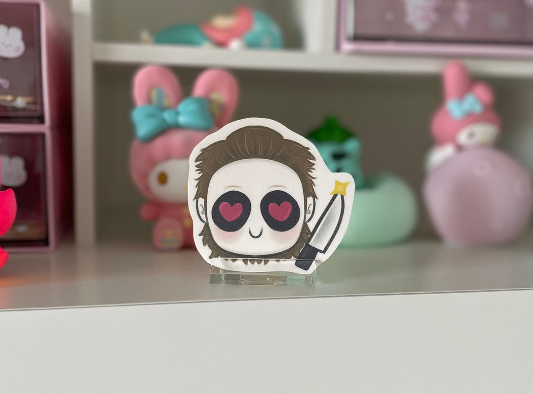 Halloween Kawaii Matte Michael Myers Sticker, Spooky Stickers, Cute ...