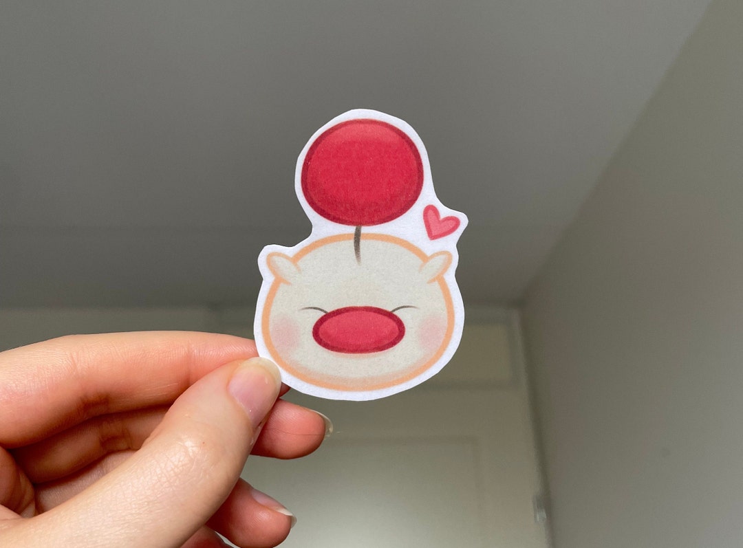 Kingdom Hearts Kawaii Matte Moogle Sticker, KH Stickers, Cute Digital ...