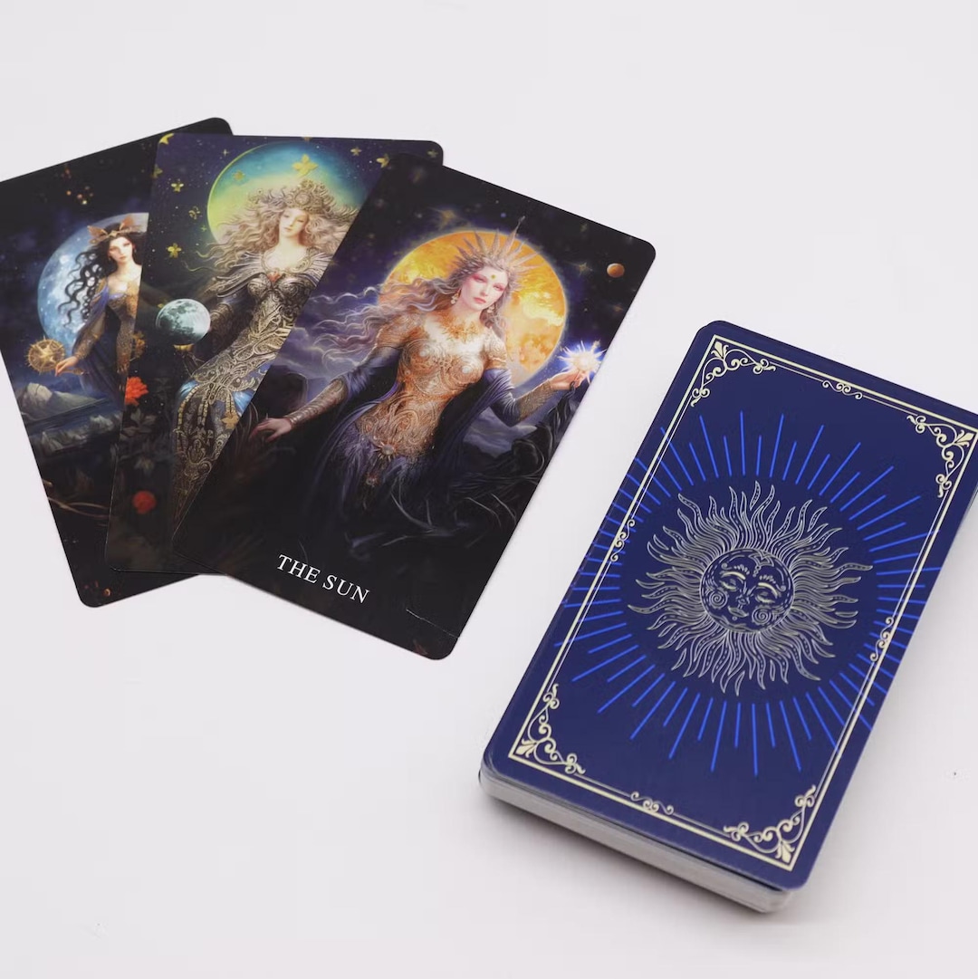 Tarot Cards With Guide Book - Goddess Arcana - Ideal for Intuitive ...