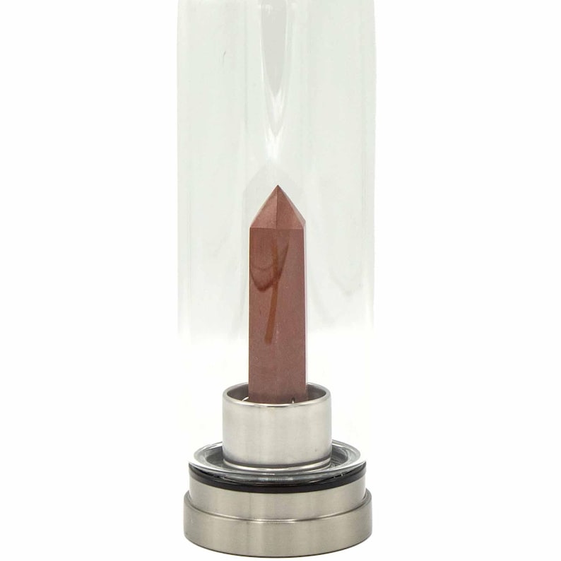 Crystal Infused Glass Water Bottle 500 Ml - Obelisk - Add a Touch of ...