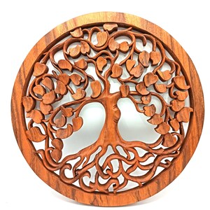 Hand Carved Decorative Wooden Art - Buddha - Tree of Life - Etsy