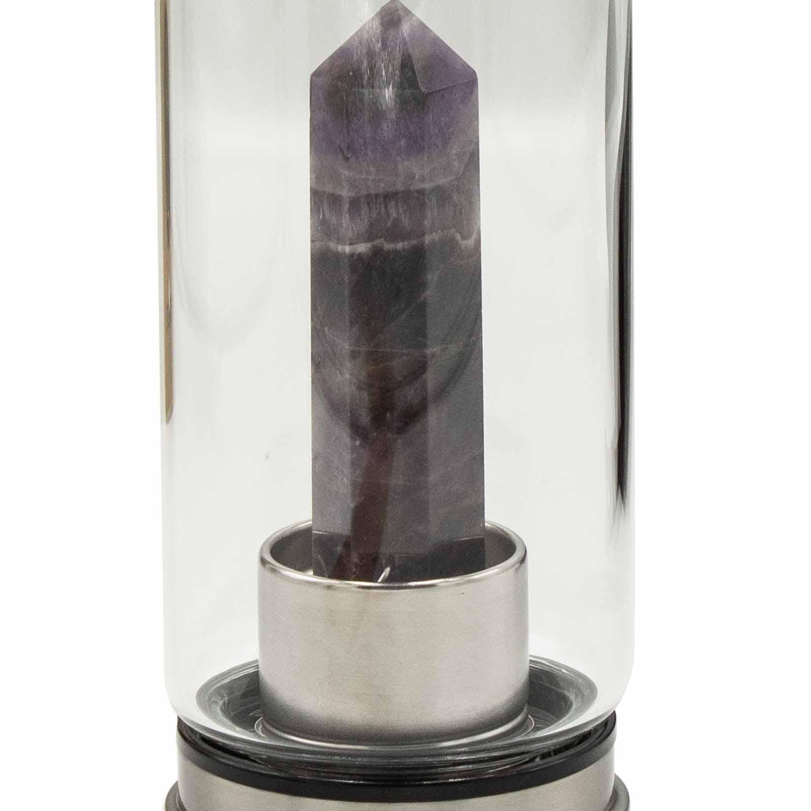 Crystal Infused Glass Water Bottle 500 Ml - Obelisk - Add a Touch of ...