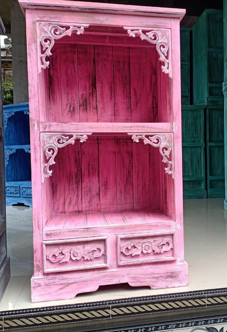 Albasia Wood Cabinet | Various Colours | Bathroom Cabinet | Rustic Look ...