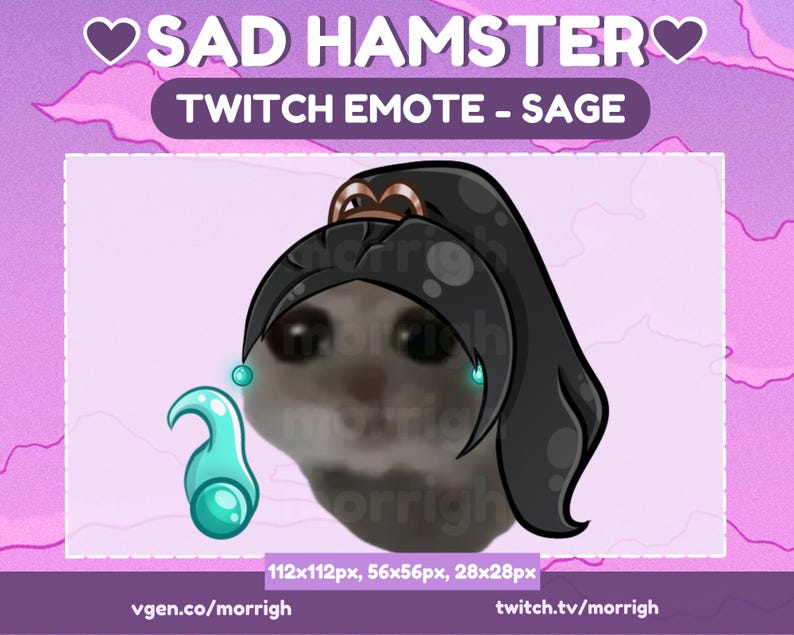 Sad Hamster SAGE VALORANT Cute Meme Emote for Twitch / Discord ...