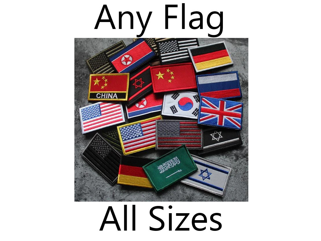 Custom Flag Patch. Choose Any Flag, Choose Any Size You Need. Iron-on ...