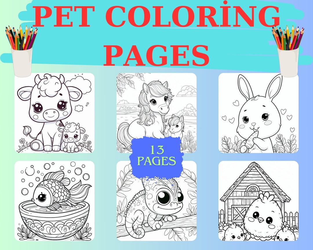 Coloring Pages pet Coloring Pages Printable Digital Coloring Floral ...