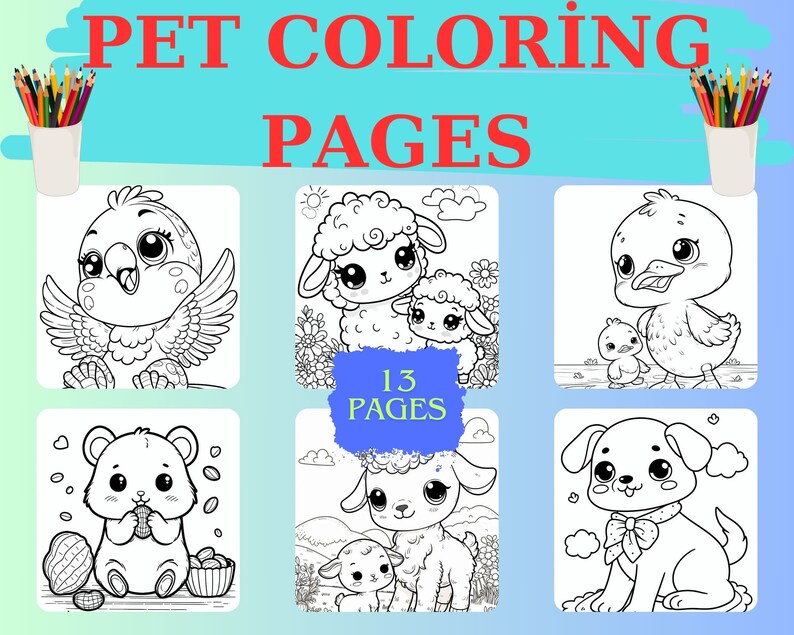 Coloring Pages pet Coloring Pages Printable Digital Coloring Floral ...