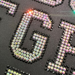 2 Color SS10 Hot-fix Rhinestone 2.5" College Font Letters, Ready to ...