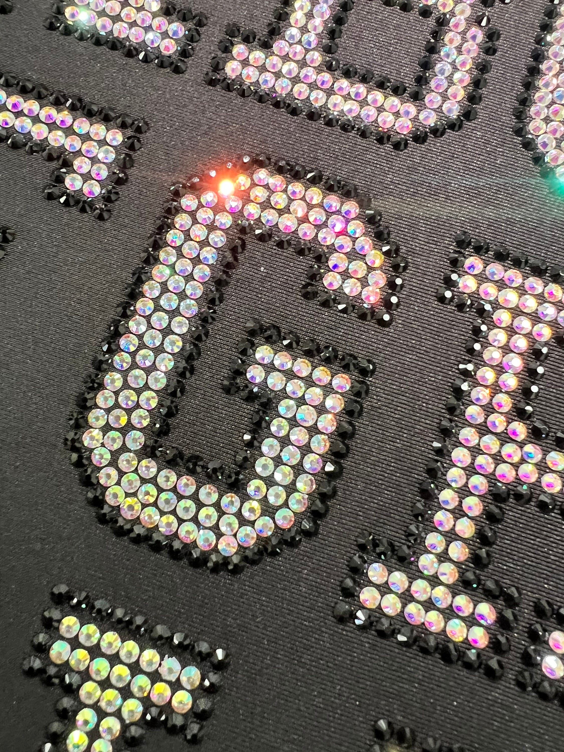 2 Color SS10 Hot-fix Rhinestone 2.5" College Font Letters, Ready to ...