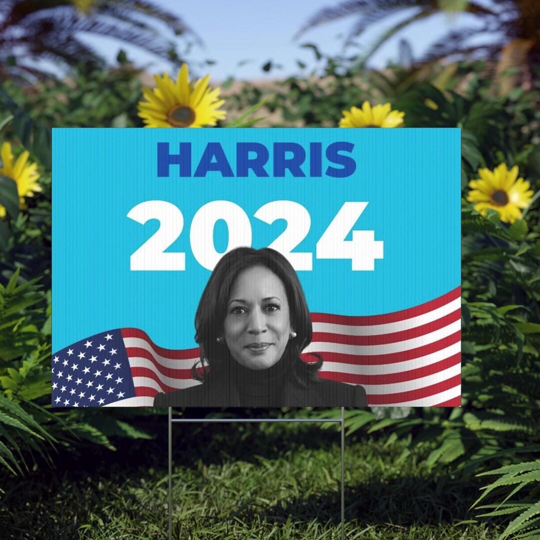 Kamala Harris 2024 President Yard Sign Comma La Kamala Harris 2024 Yard ...