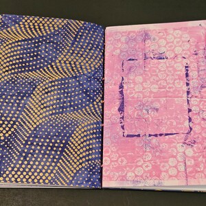 Handmade Coptic Stitch Pink and Blue Journal - Etsy