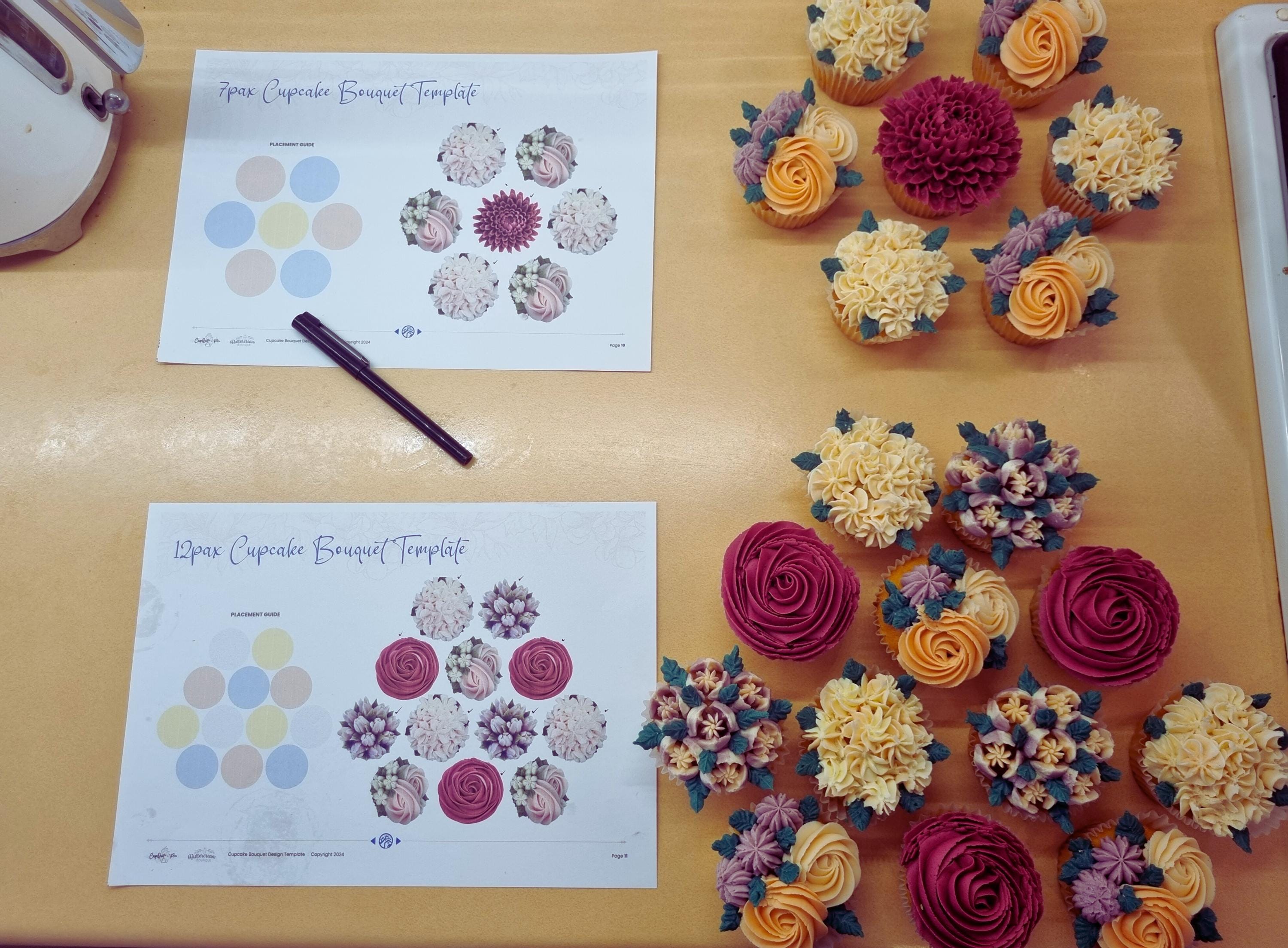 Cupcake Bouquet Design Template, Interactive PDF, Digital Download - Etsy