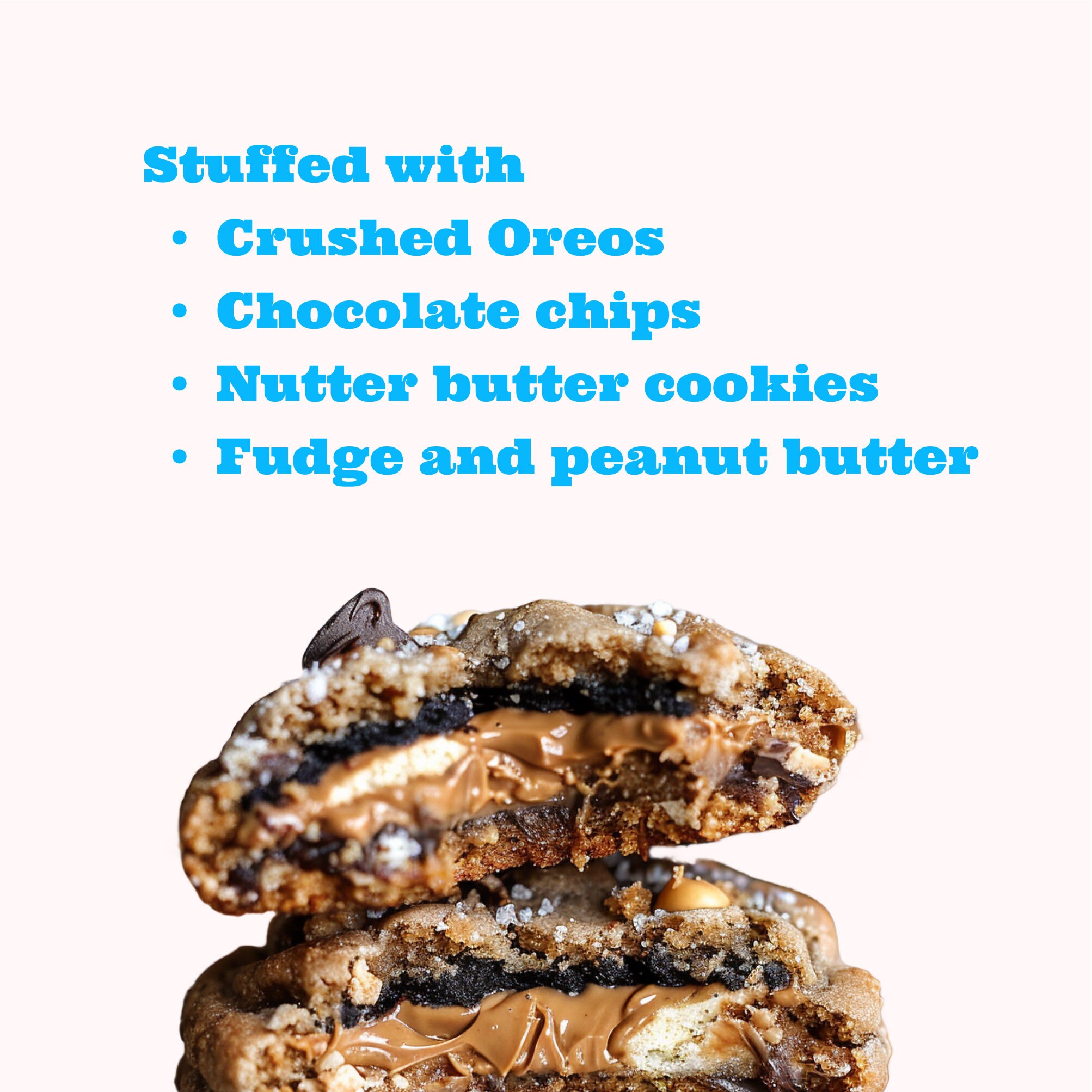 Freshman 15 Cookies Recipe/oreos Chocolate Peanut Butter Fudge Nutter ...