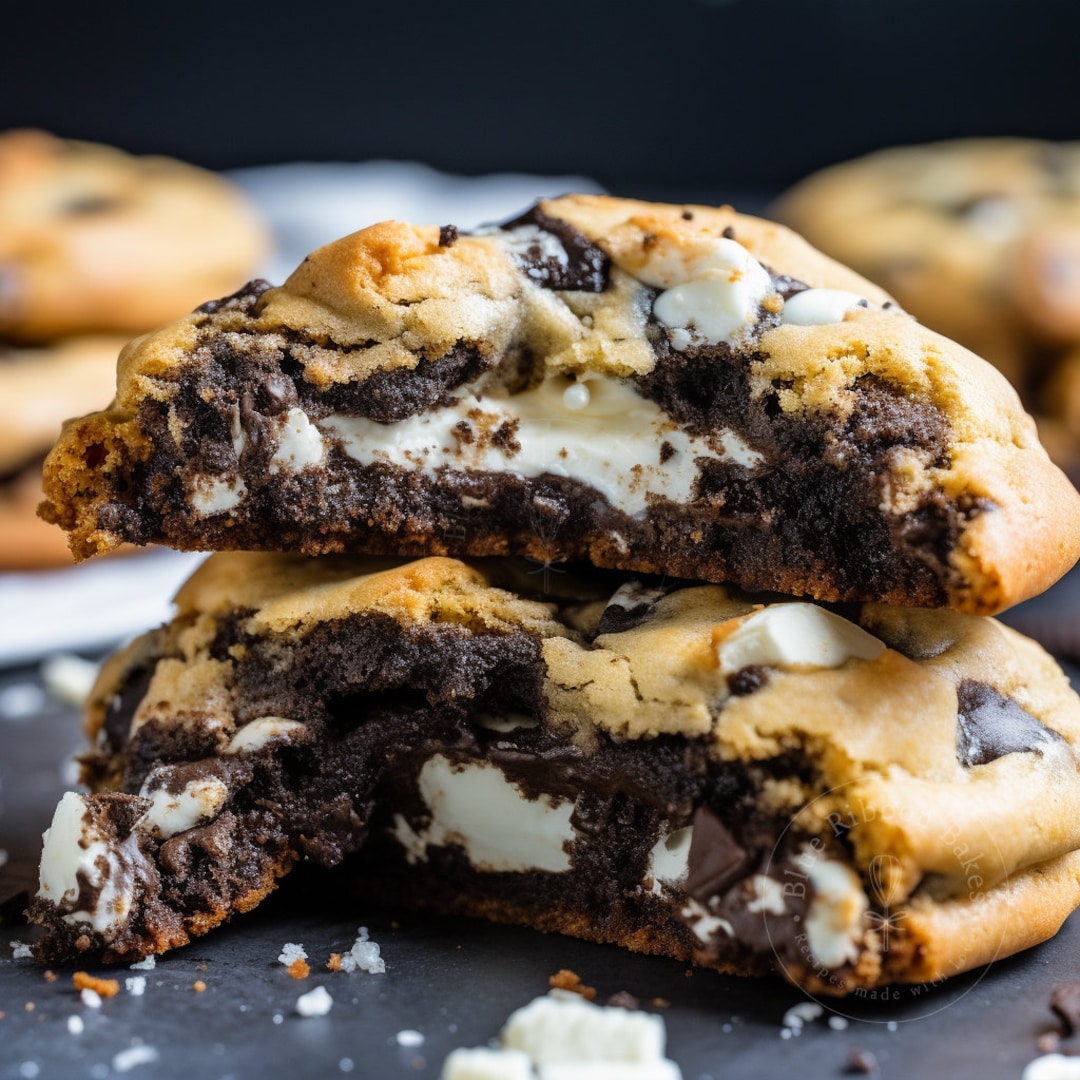Giant Cookies & Cream Cookies Oreo Center Recipe/white Chocolate/treats ...