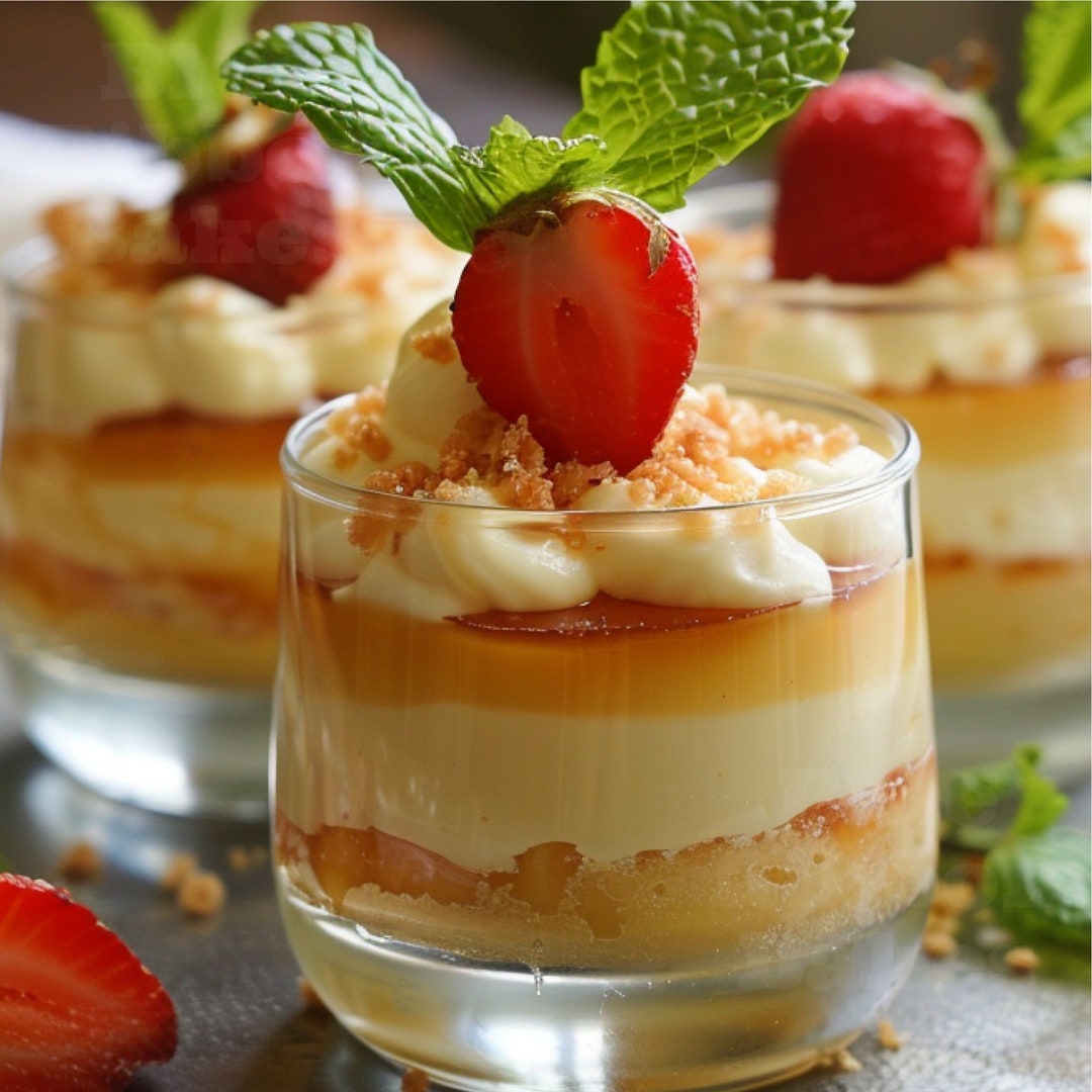 Best Tres Leches Flan Cups Recipe/gourmet/download/pdf - Etsy