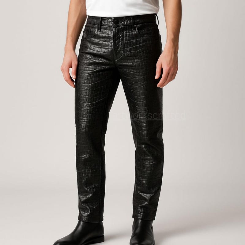 Crocodile Leather Pant - Etsy