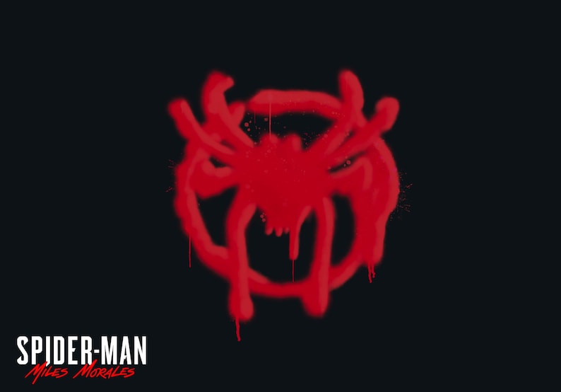 Spider-man Miles Morales Logo - Graffiti Style - Etsy