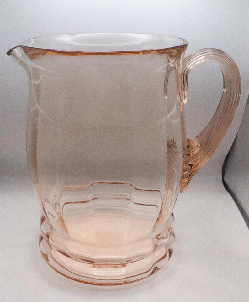 Pink Depression Glass Water Pitcher - Mcbeth Evans - Etsy