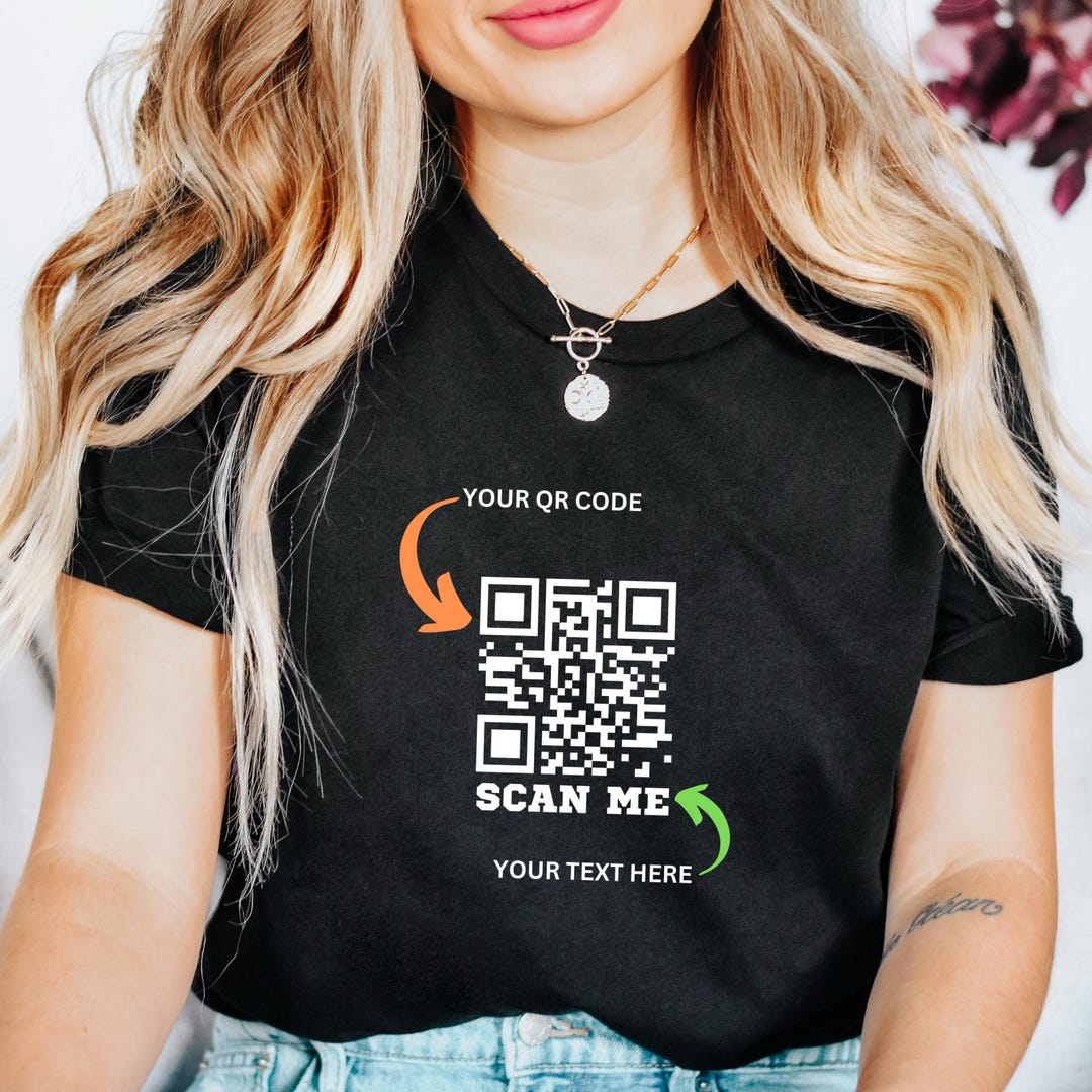 Custom Qr Code T-shirt | Personalized Qr Code Shirt | Unisex Custom Tee ...
