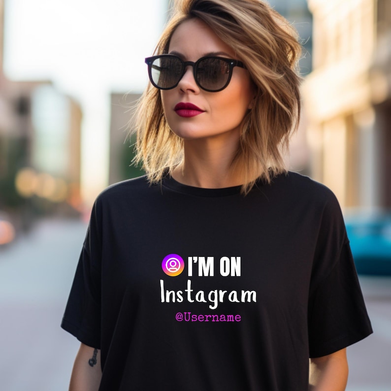 Instagram Shirt | Custom Instagram T-shirt | I'm on Instagram Tee ...