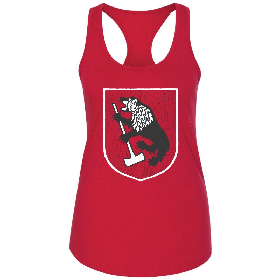 House Scansin, Tank, Ladies', Coat of Arms, Wisconsin, Red, Badgers - Etsy