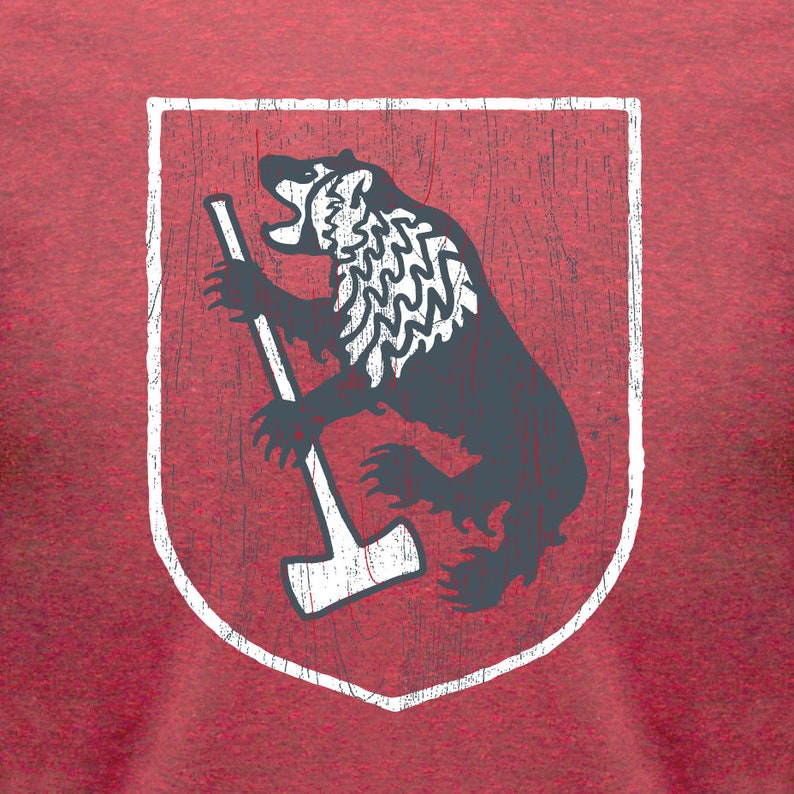 House Scansin, Badger, Coat of Arms, Axe, Wisconsin, Unisex, Hoodie - Etsy