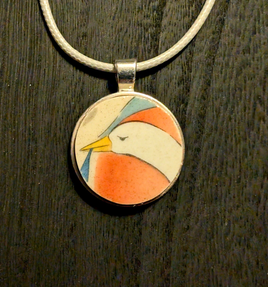 The Sassy Goose Vintage China Necklace - Etsy