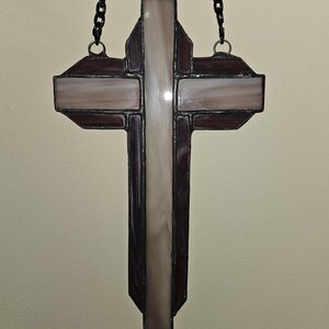 Stained Glass Cross Suncatcher - Etsy