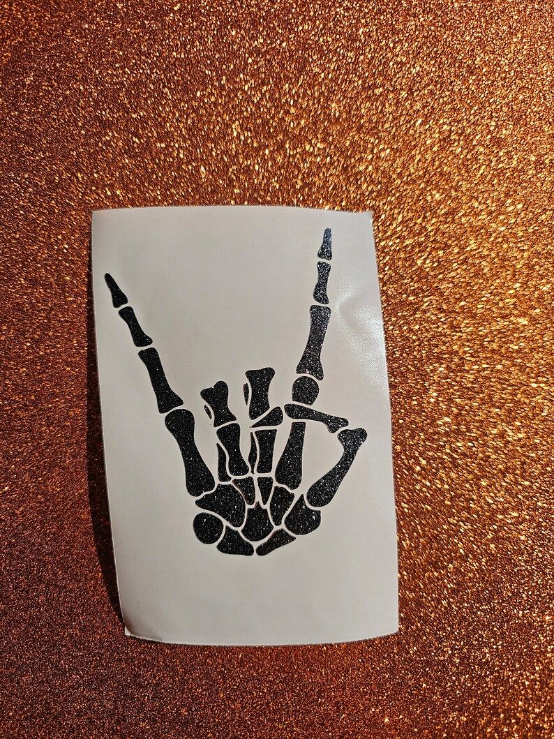 Rock on Skeleton Hand - Etsy