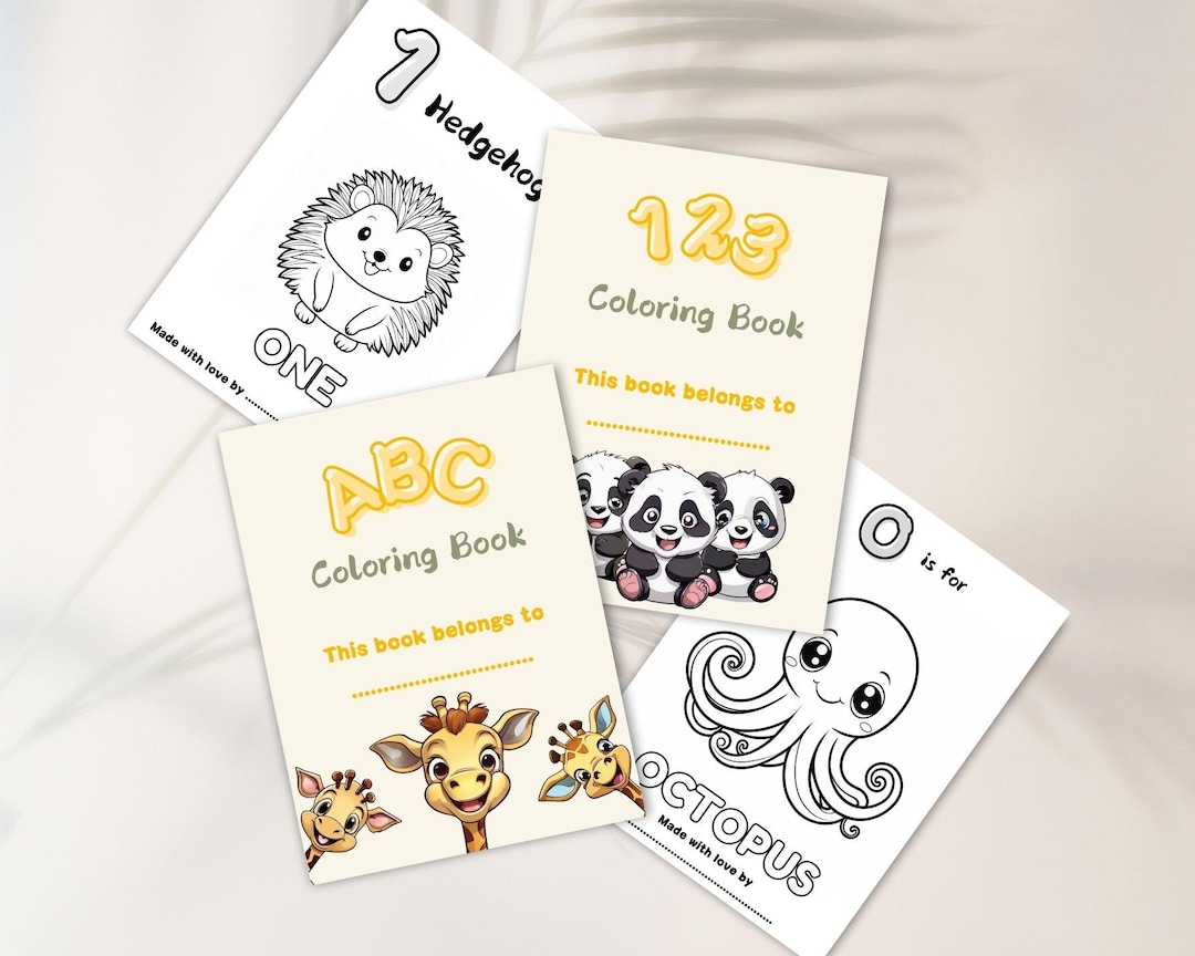 ABC Coloring Book | 123 Coloring Book | Babys First ABC Book | Coloring ...