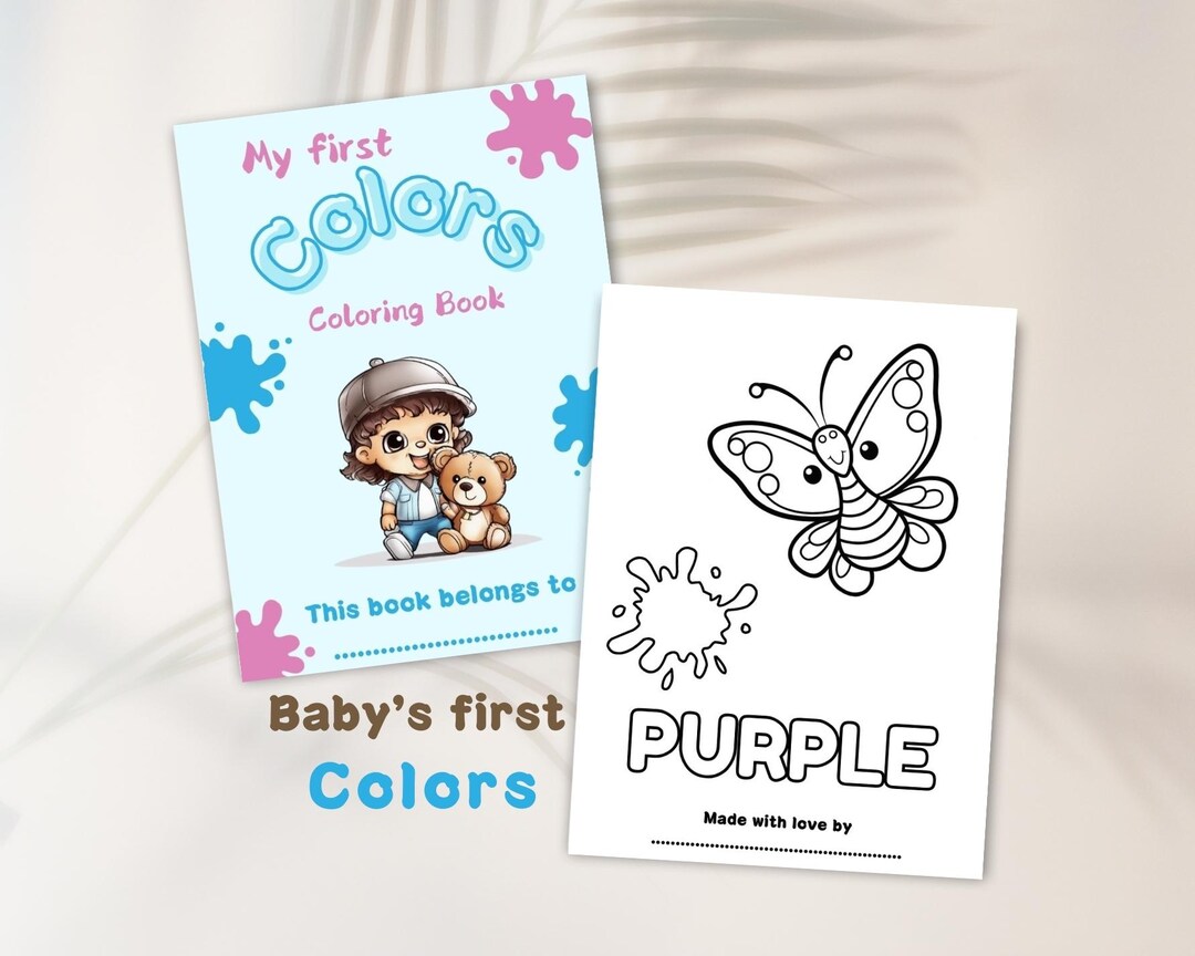 Baby's First Colors Coloring Book | Toddler Learning (printable PDF) - Etsy