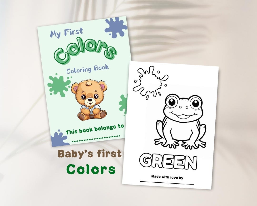 Baby's First Colors Coloring Book | Toddler Learning (printable PDF) - Etsy