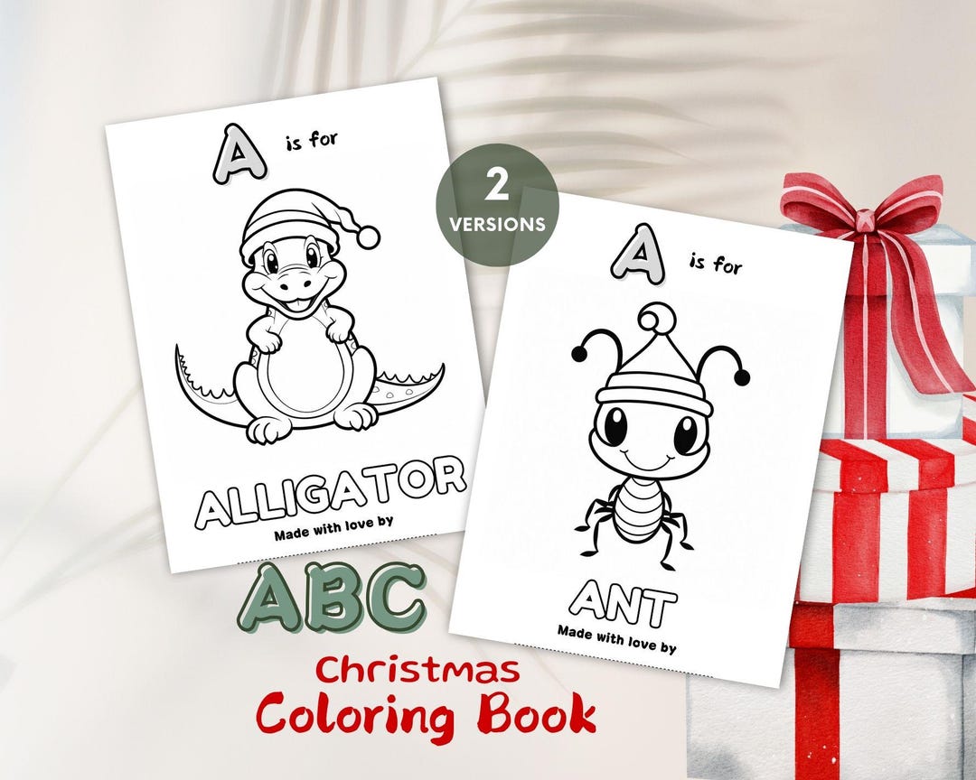 Christmas ABC Coloring Book | Baby's First Holiday Activity (printable ...