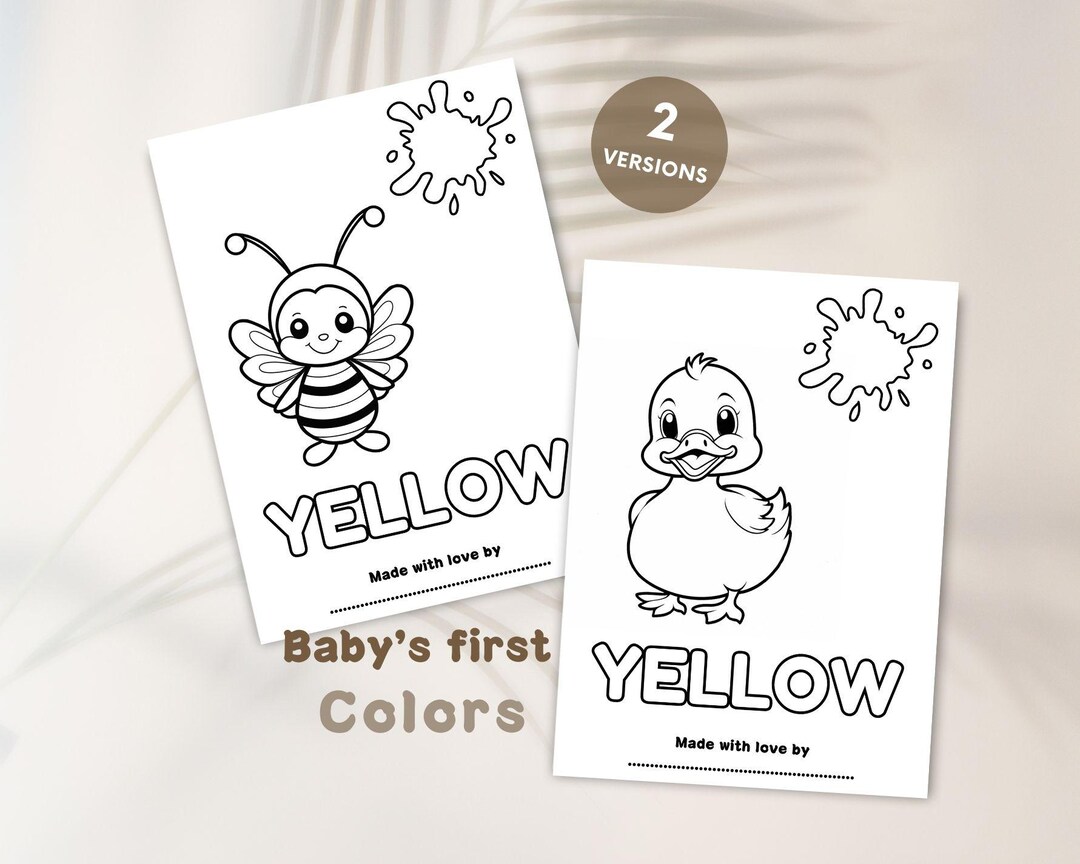 Baby’s First Colors Coloring Book | Baby Shower Activity | Coloring ...