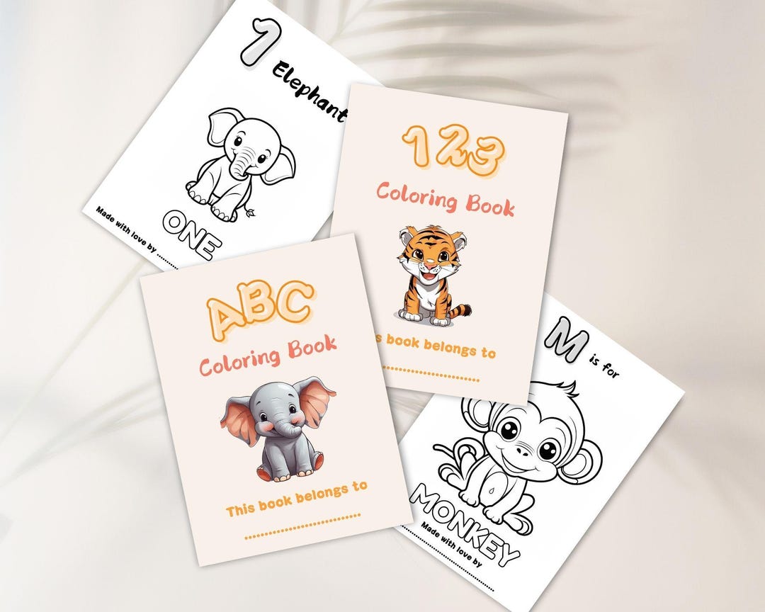 ABC Coloring Book | 123 Coloring Book | Babys First ABC Book | Coloring ...